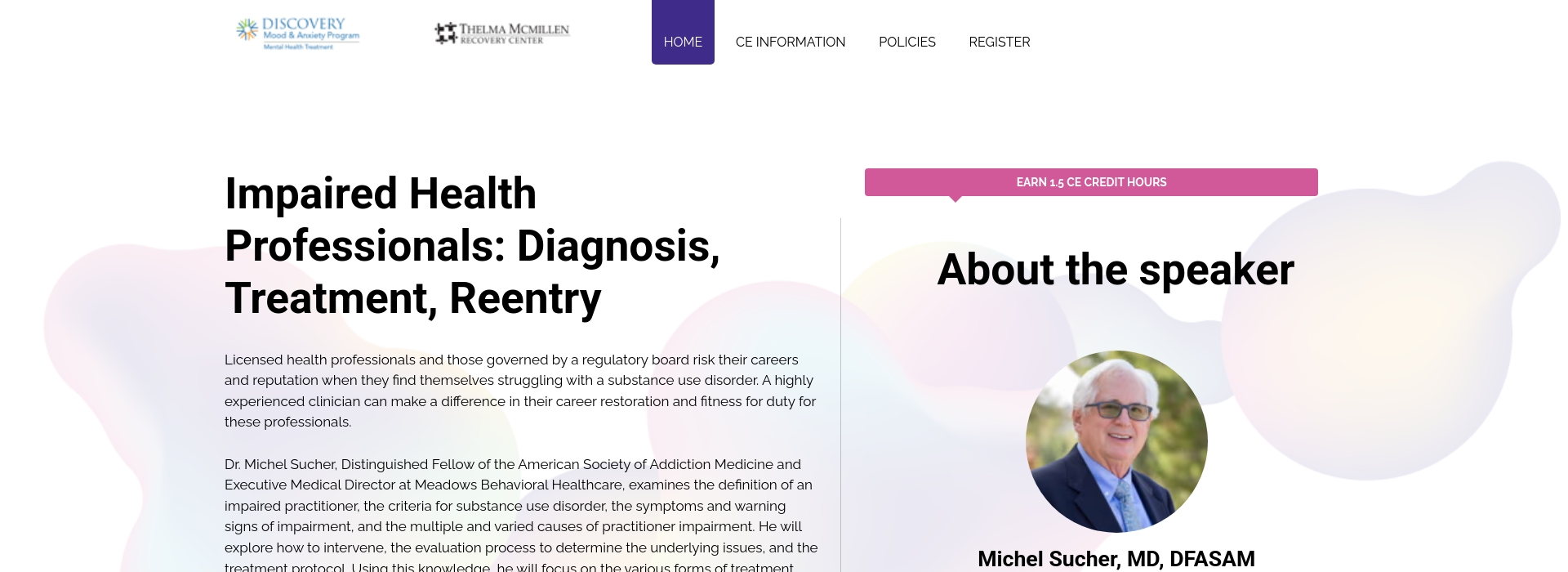 Impaired Health Professionals: Diagnosis, Treatment, Reentry